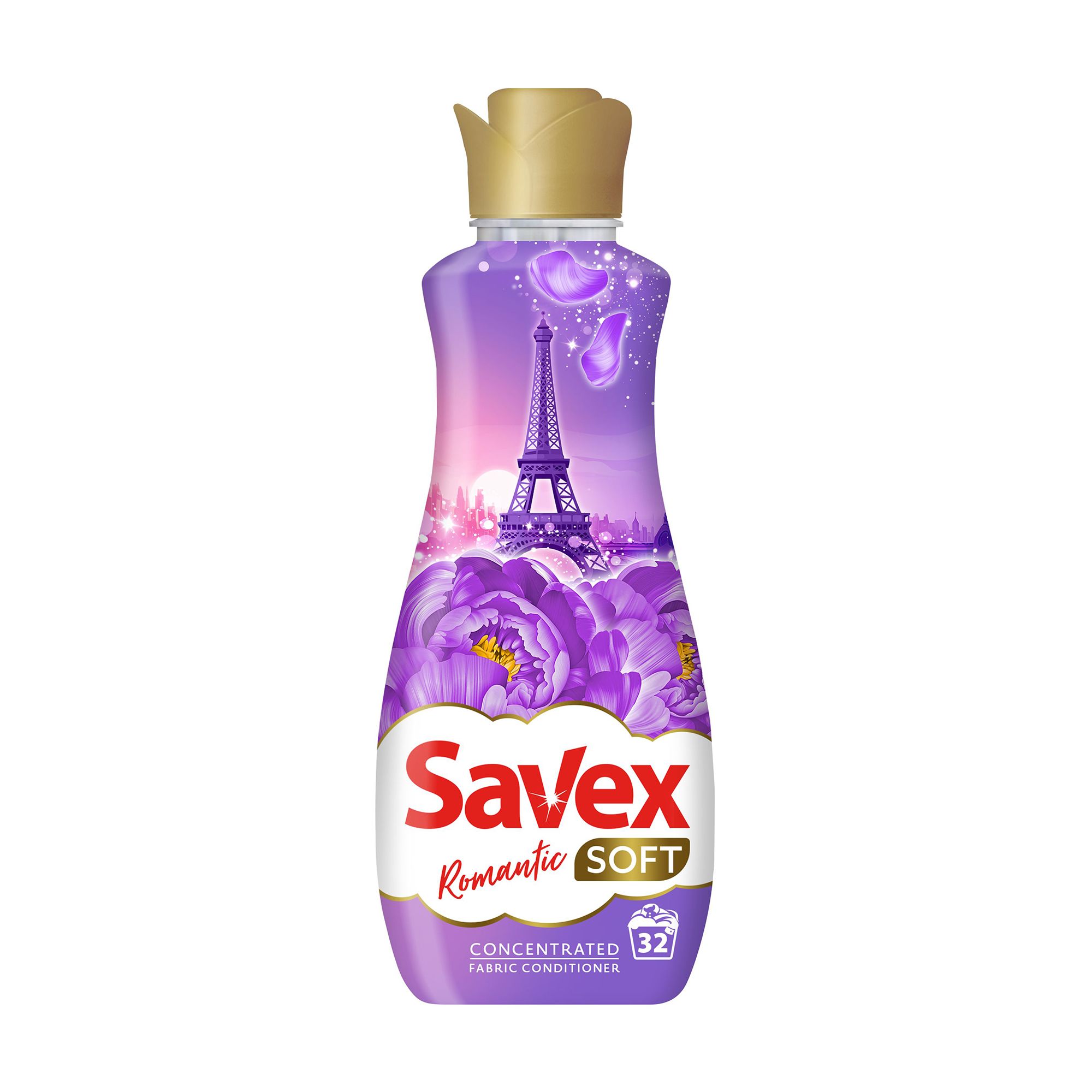 Кондиціонер для тканин Savex Soft Romantic, 32 цикли прання, 800 мл ...