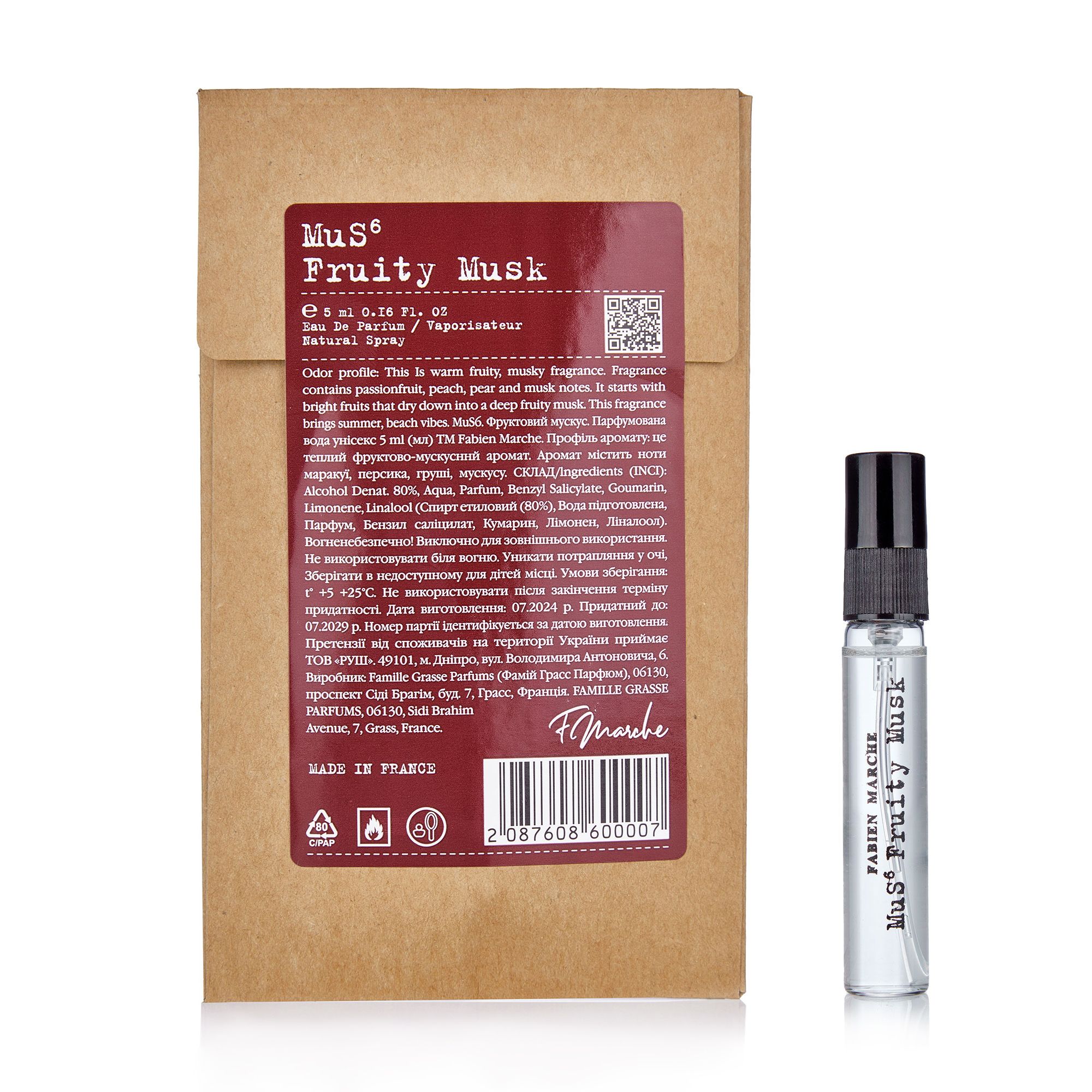 Fabien Marche Alchimiste MuS6 Парфюмированая вода унисекс, 5 мл ...