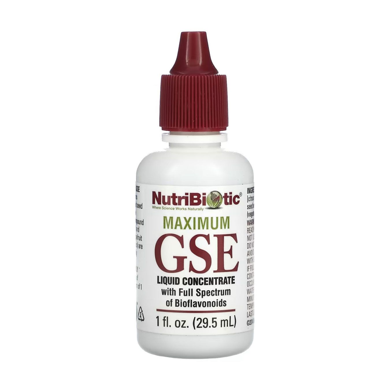Экстракт грейпфрутовой косточки NutriBiotic Maximum GSE Liquid Concentrate в жидкости, 29.5 мл ...