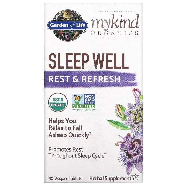 Комплекс для сна Garden of Life MyKind Organics Sleep Well 30 Veg Tabs ...