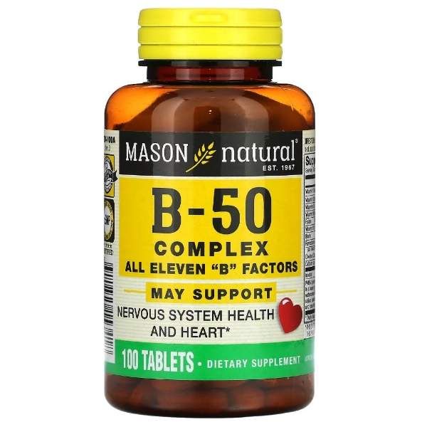 В комплекс Mason Natural B-50 Complex 100 Tabs (876509) — купить на EVA ...