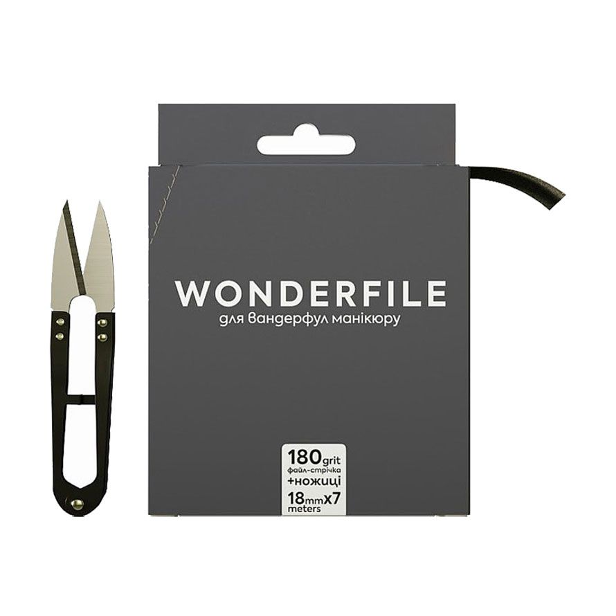 Файл-лента для пилки Wonderfile черный, 160*18 мм, 180 грит, с ...