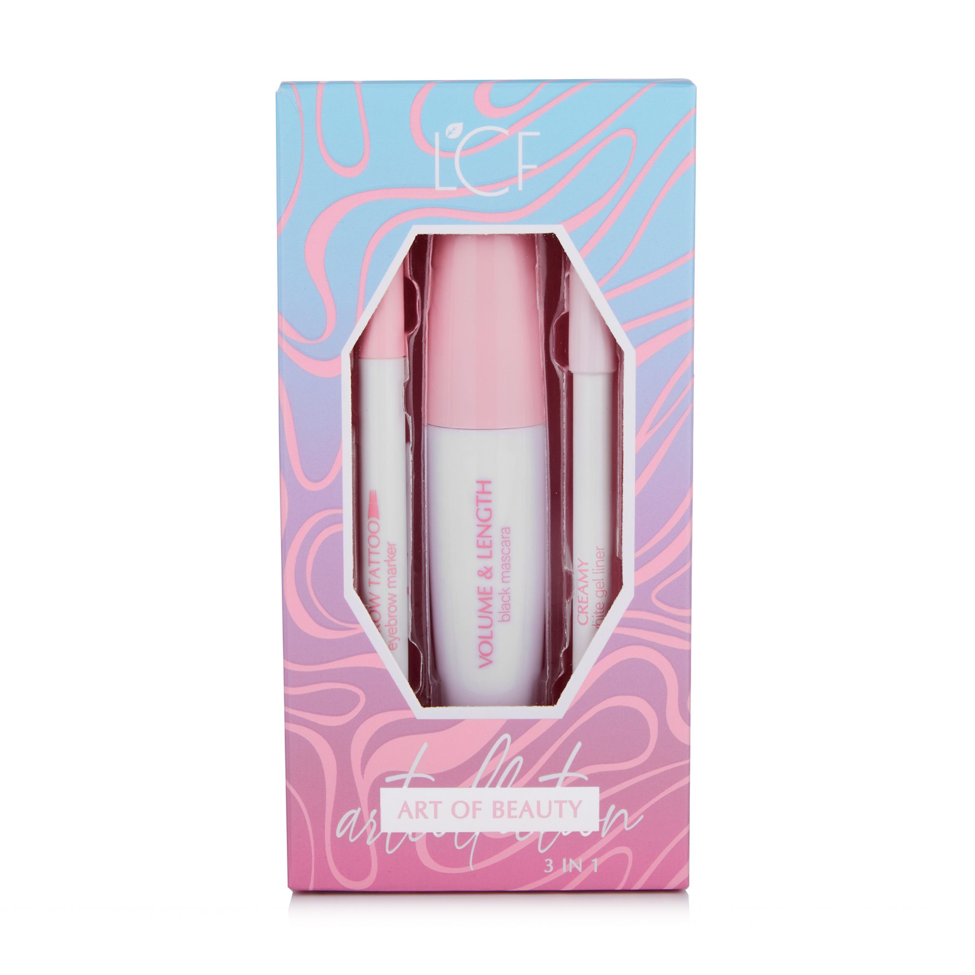 Набір подарунковий для макіяжу LCF Art Of Beauty (туш для вій + маркер ...