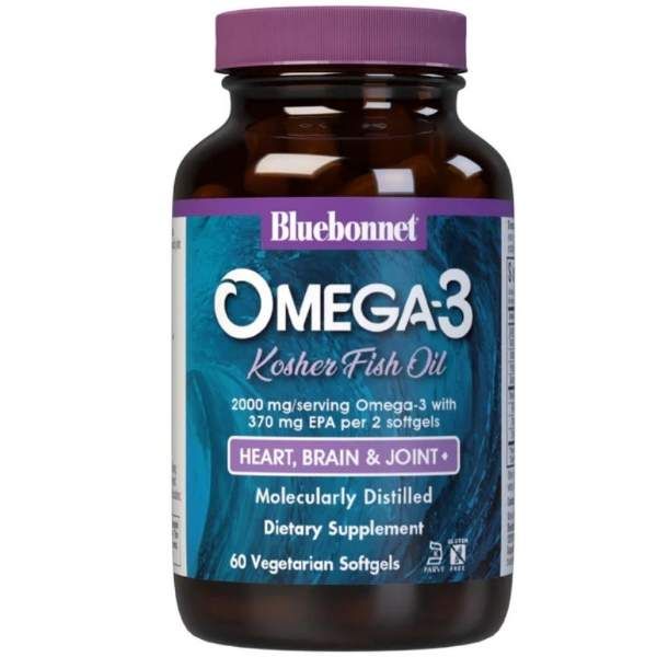 Омега 3 Bluebonnet Nutrition Omega 3 Kosher Fish Oil 60 Veg Caps ...