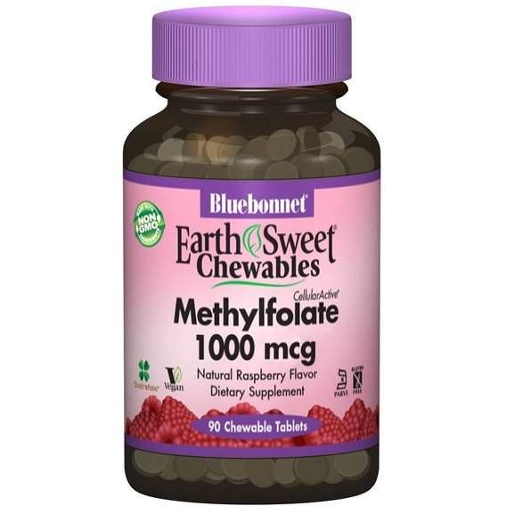 Фолієва кислота Bluebonnet Nutrition Earth Sweet Chewables Methyfolate ...