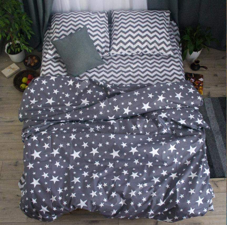 Комплект постельного белья Sweet-Dream Квазар 200 х 215 см евро серый ...