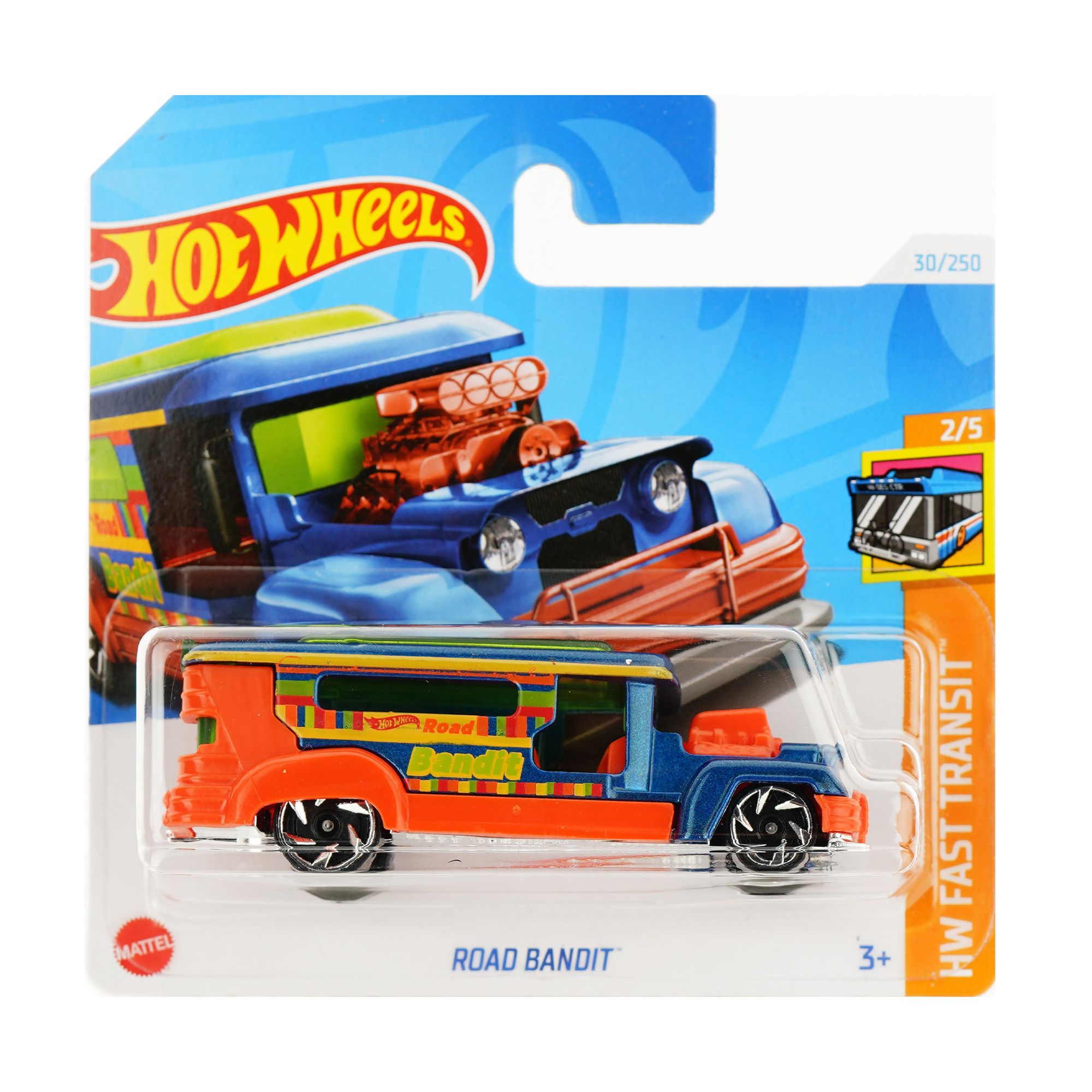 Базовий автомобіль Hot Wheels Road Bandit, помаранчево-синій, від 3 ...
