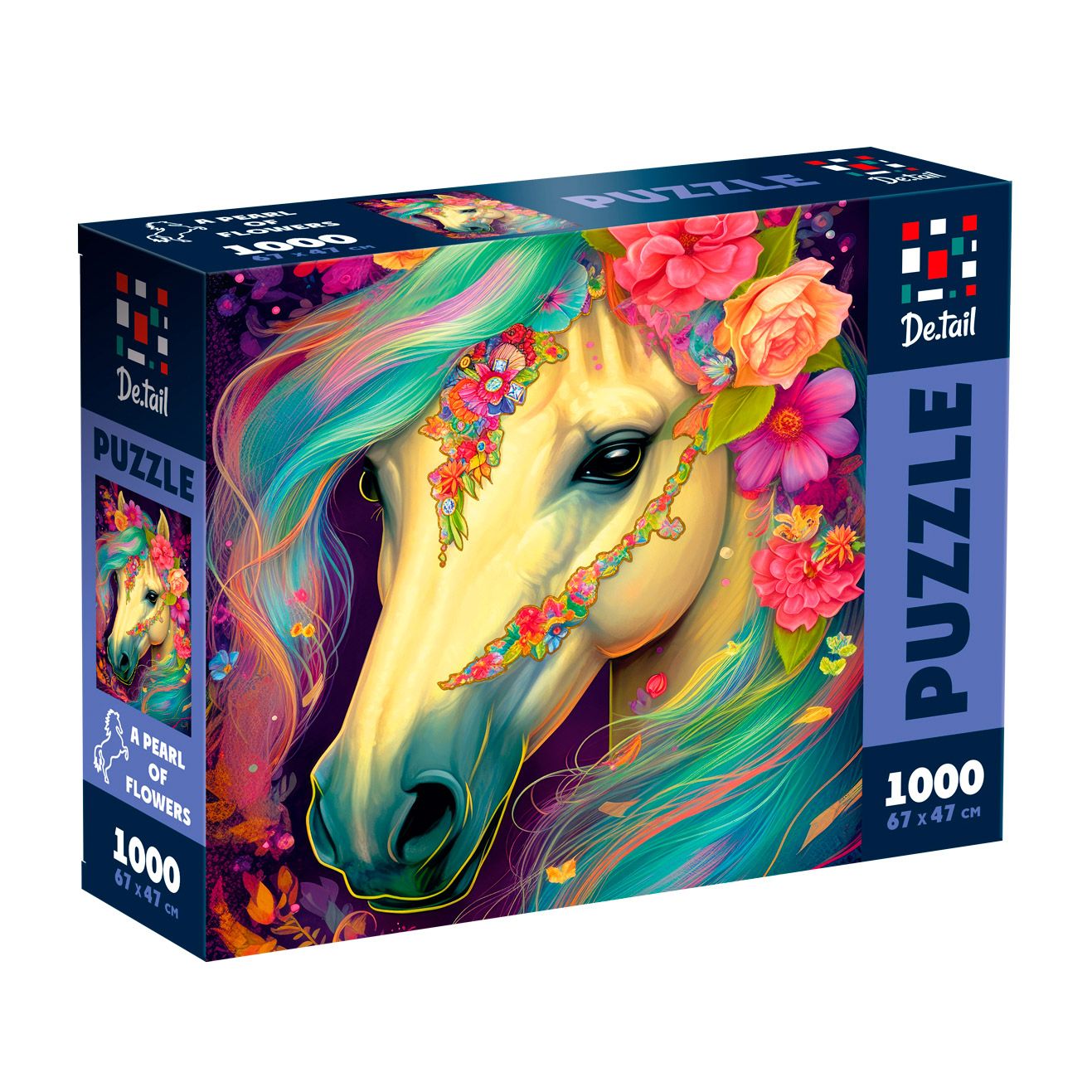 Пазлы De.tail Жемчужина цветов, от 8 лет, 1000 деталей, 67*47 см ...
