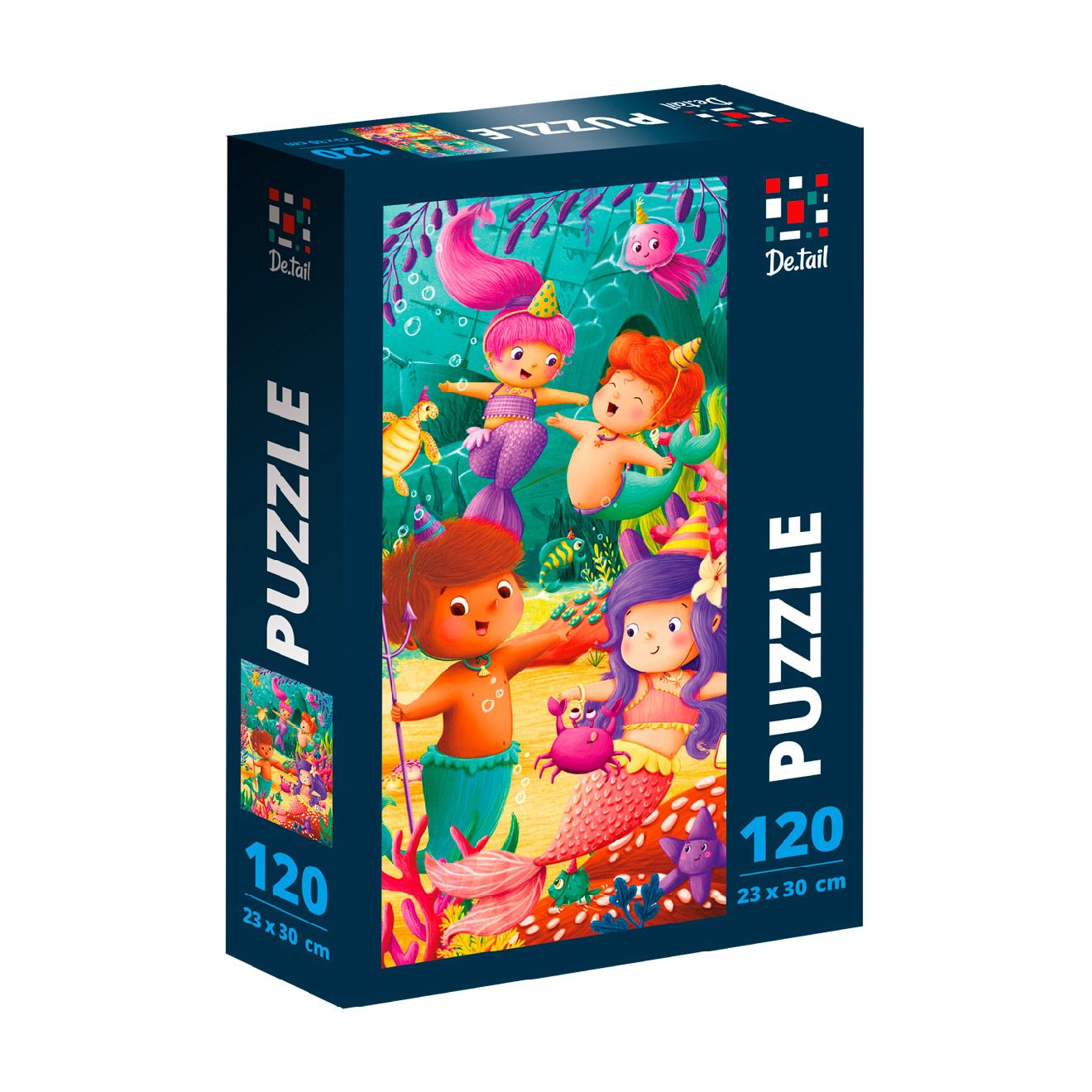 Пазлы De.tail Подводная вечеринка, от 5 лет, 120 деталей, 23*30 см ...