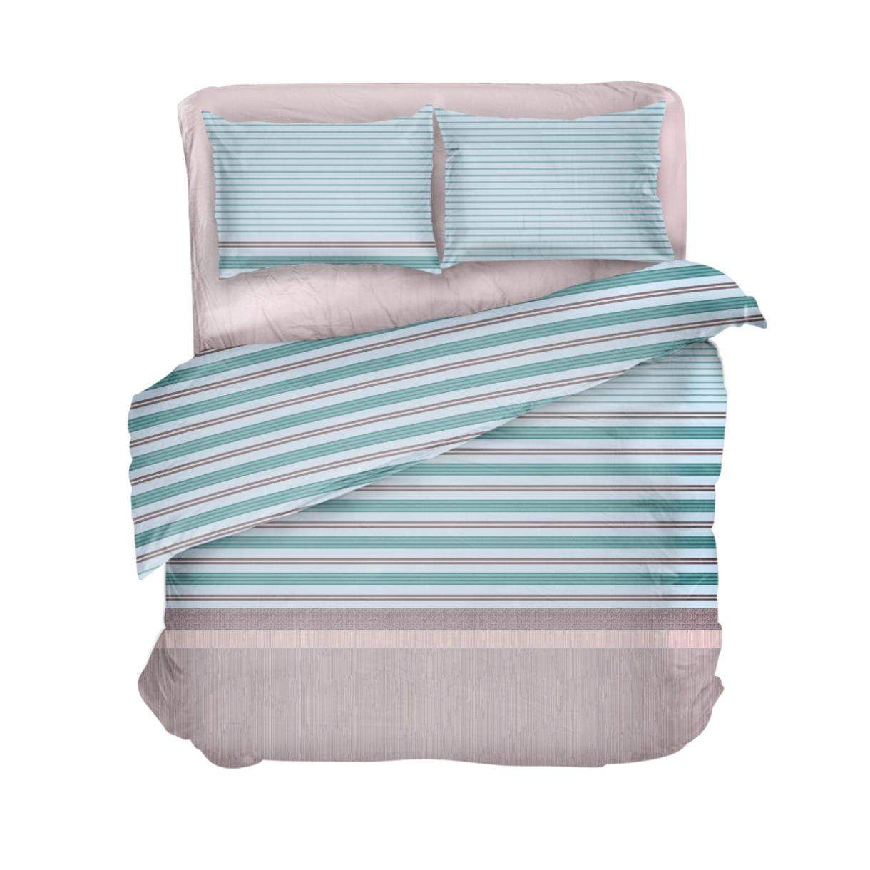 Постільна білизна LeLit Поплін Рожево-Блакитний Євро L-2041 (885778 ...