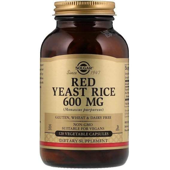 Красный рис Solgar Red Yeast Rice 600 mg 120 Veg Caps (886161) — купить ...