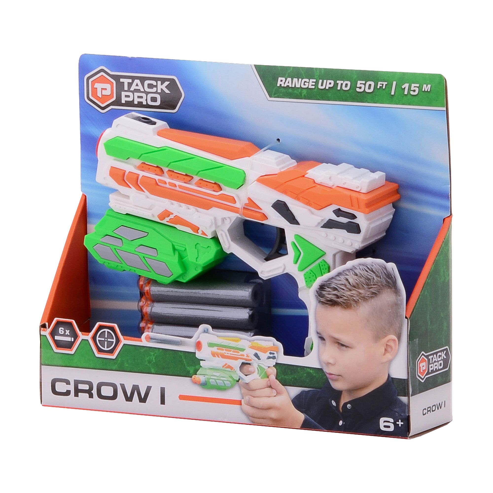 Детский дартбластер Tack Pro Swift I с 6 патронами, от 6 лет, 18 см ...