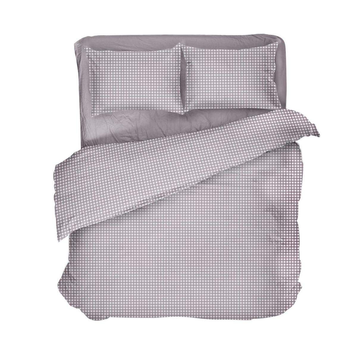 Постільна білизна LeLit Мікрофібра Сіро-Фіолетовий Двоспальний P-0138 ...