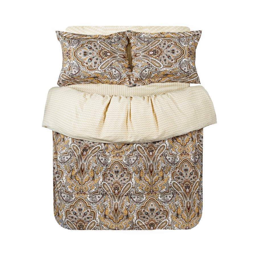 Постельное белье сатин Lotus Home Dilara кофе евро (906477) — купить на ...