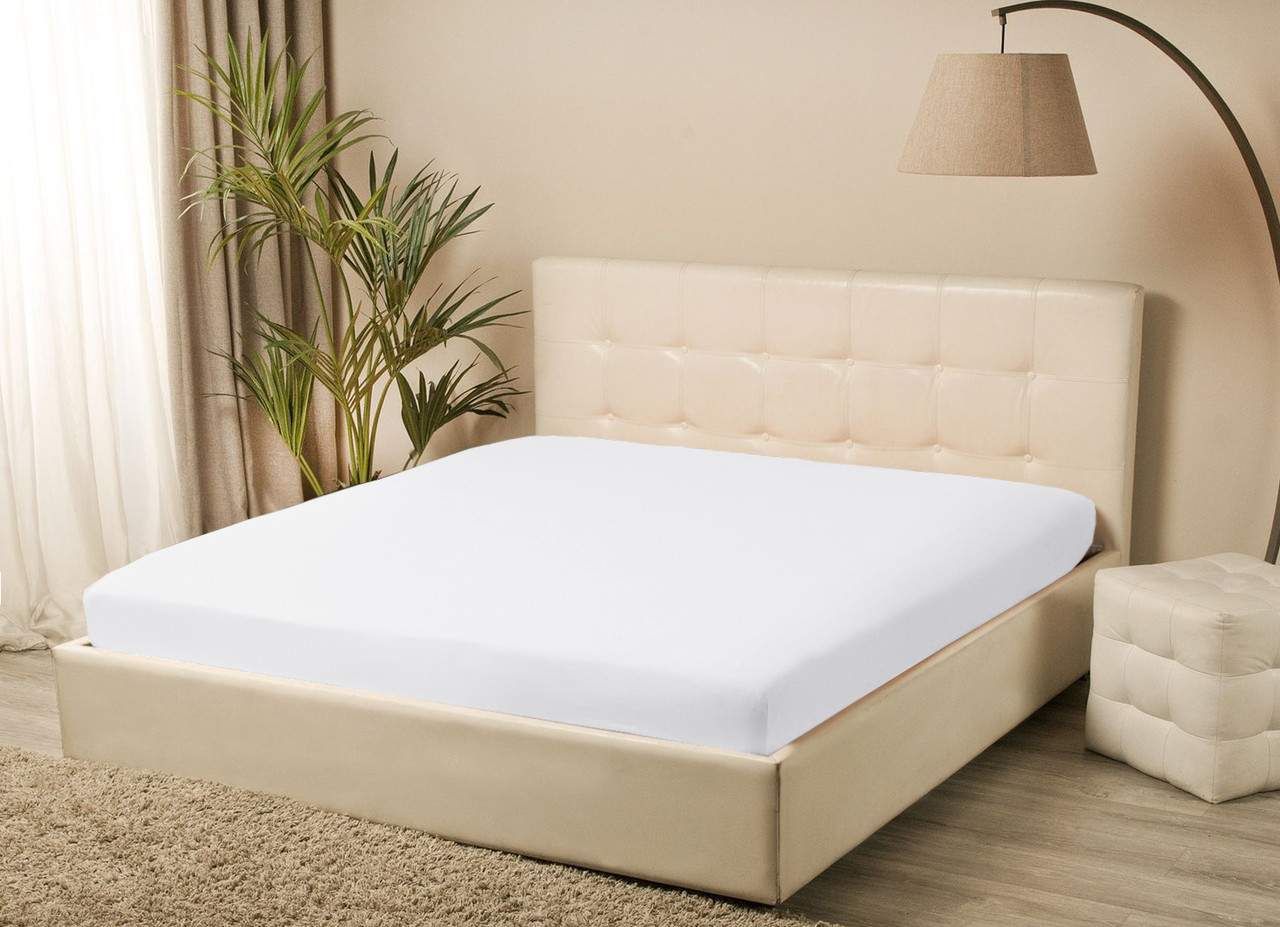 Простынь трикотажная на резинке Lotus Белая 100x200+25 (908009 ...