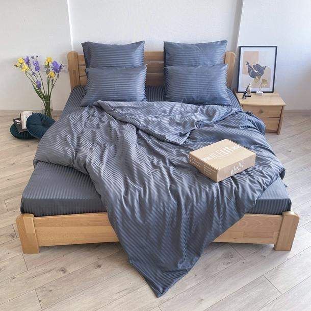 Постільна білизна LeLit Сатин Сірий Двоспальний SS-3006 (911495 ...