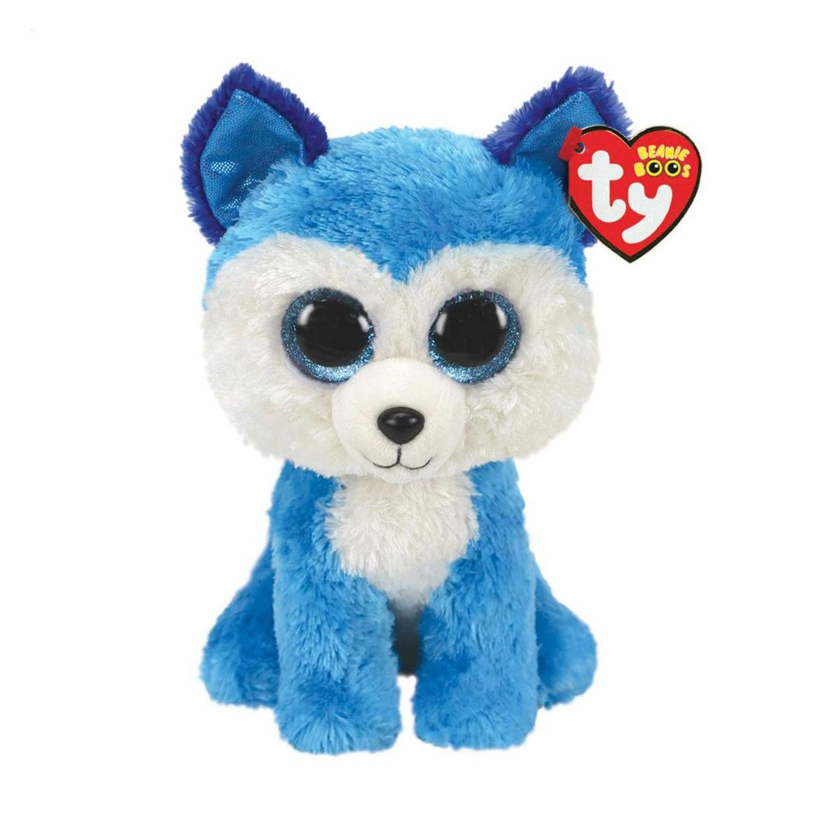 Детская мягконабивная игрушка TY Beanie Boos Голубой хаски Prince, от 3 ...
