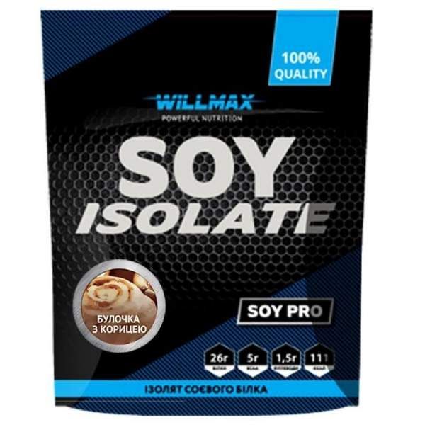 Протеїн Willmax Soy isolate 900 g /30 servings/ Cinnamon Bun (914337 ...