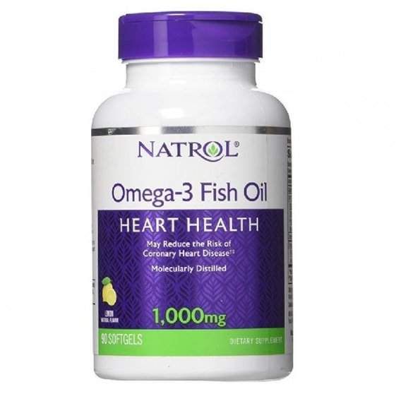 Омега 3 Natrol Omega-3 Fish Oil 1000 mg 90 Softgels Natural Lemon ...