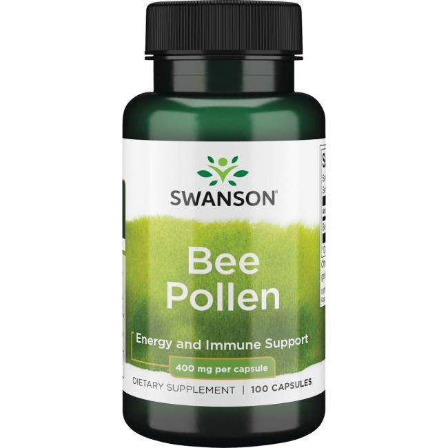 Натуральна добавка для імунітету Swanson Bee Pollen 400 mg 100 Caps ...