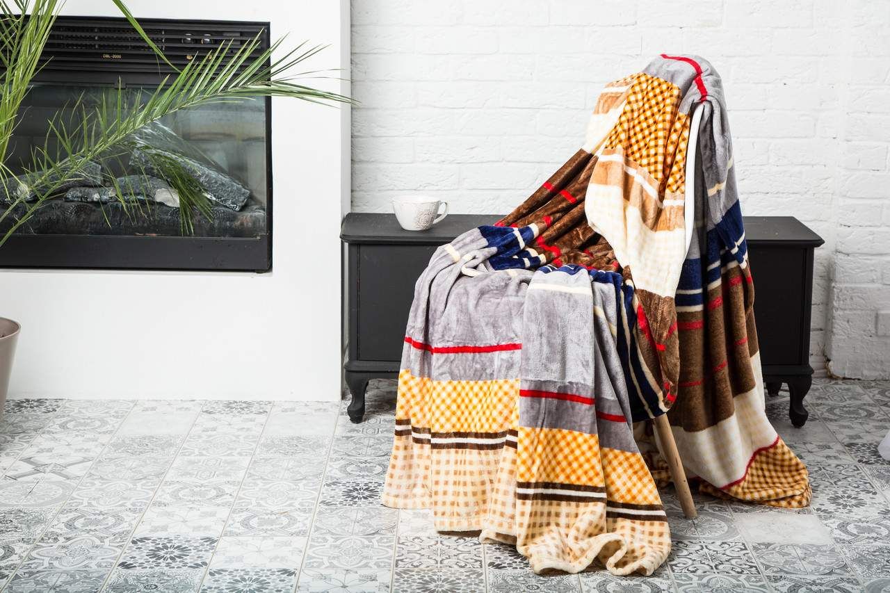 Плед Ecotton 220х240 см из микрофибры Well Soft разноцветный (73507 ...