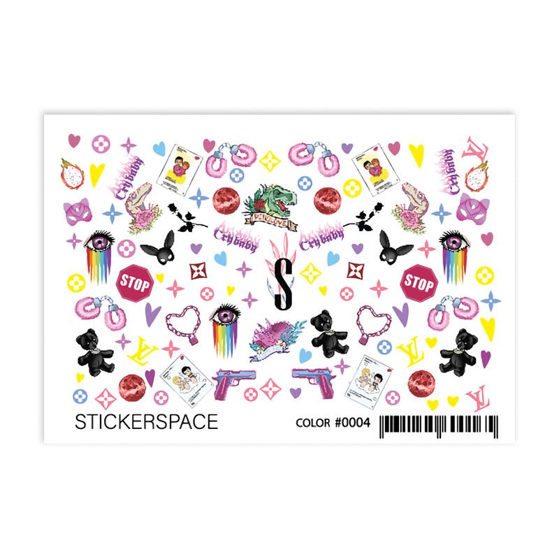 Наліпки для дизайну нігтів StickersSpace Sliders Color (0004) — купити ...