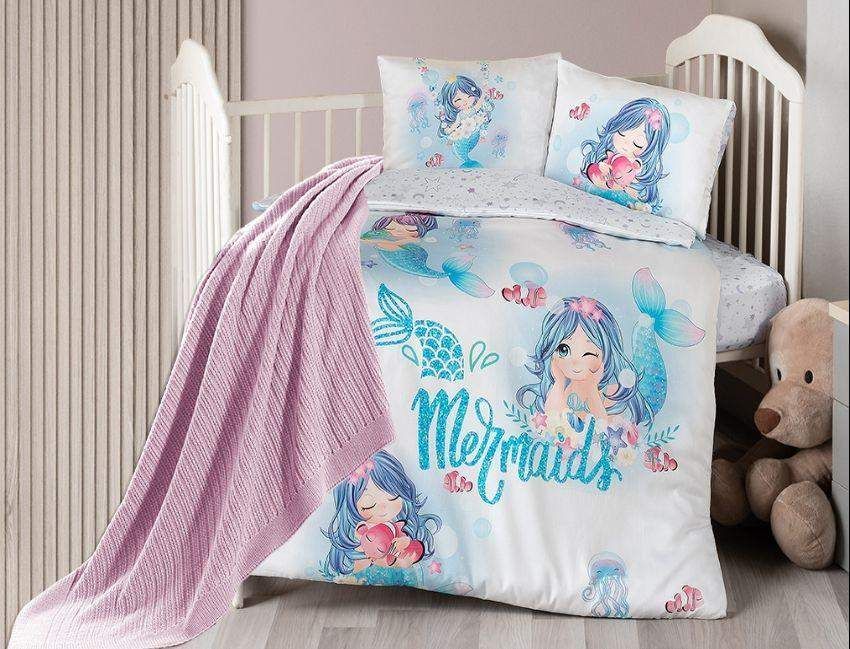 Комплект постільної білизни для немовлят First Choice Mermaid Бамбук ...