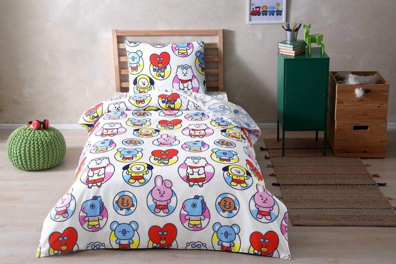 Подростковый комплект Disney TAC Brawl Stars BT 21 Ранфорс простынь на ...