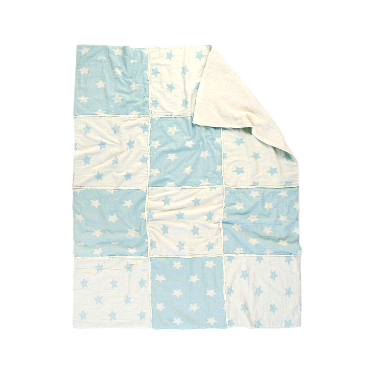 Плед микроплюш Barine Star Patchwork throw mint ментоловый 130*170 ...