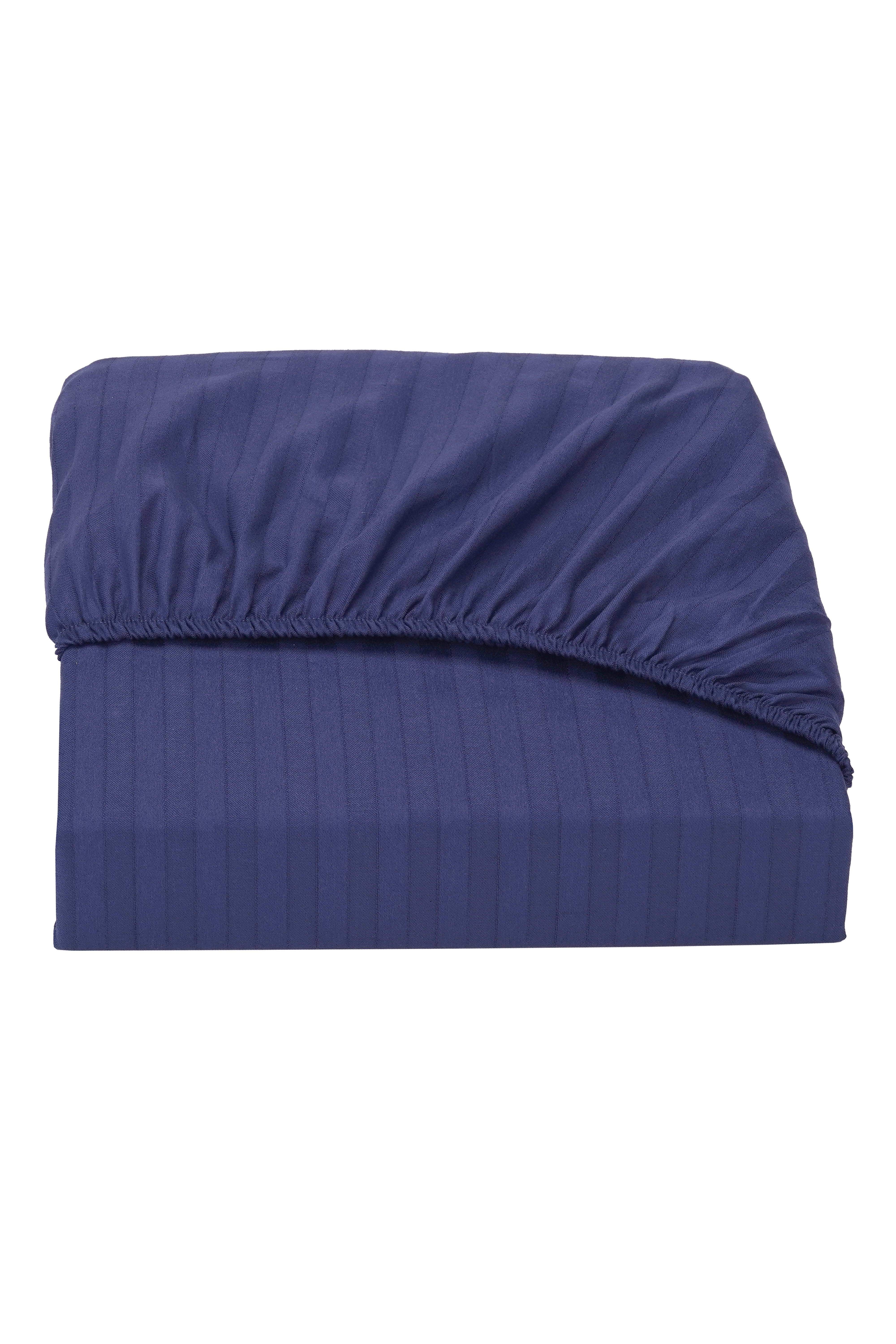 Простирадло на гумці Good-Dream страйп-сатин Dark Blu 140х200 ...