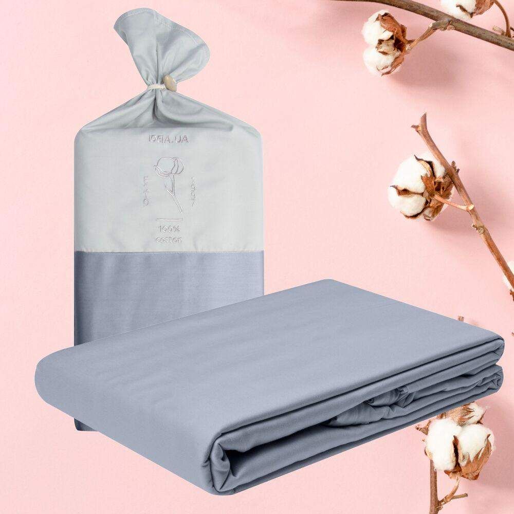 Простирадло 220x240 см сатин бавовна натуральна TM IDEIA в упаковці ...