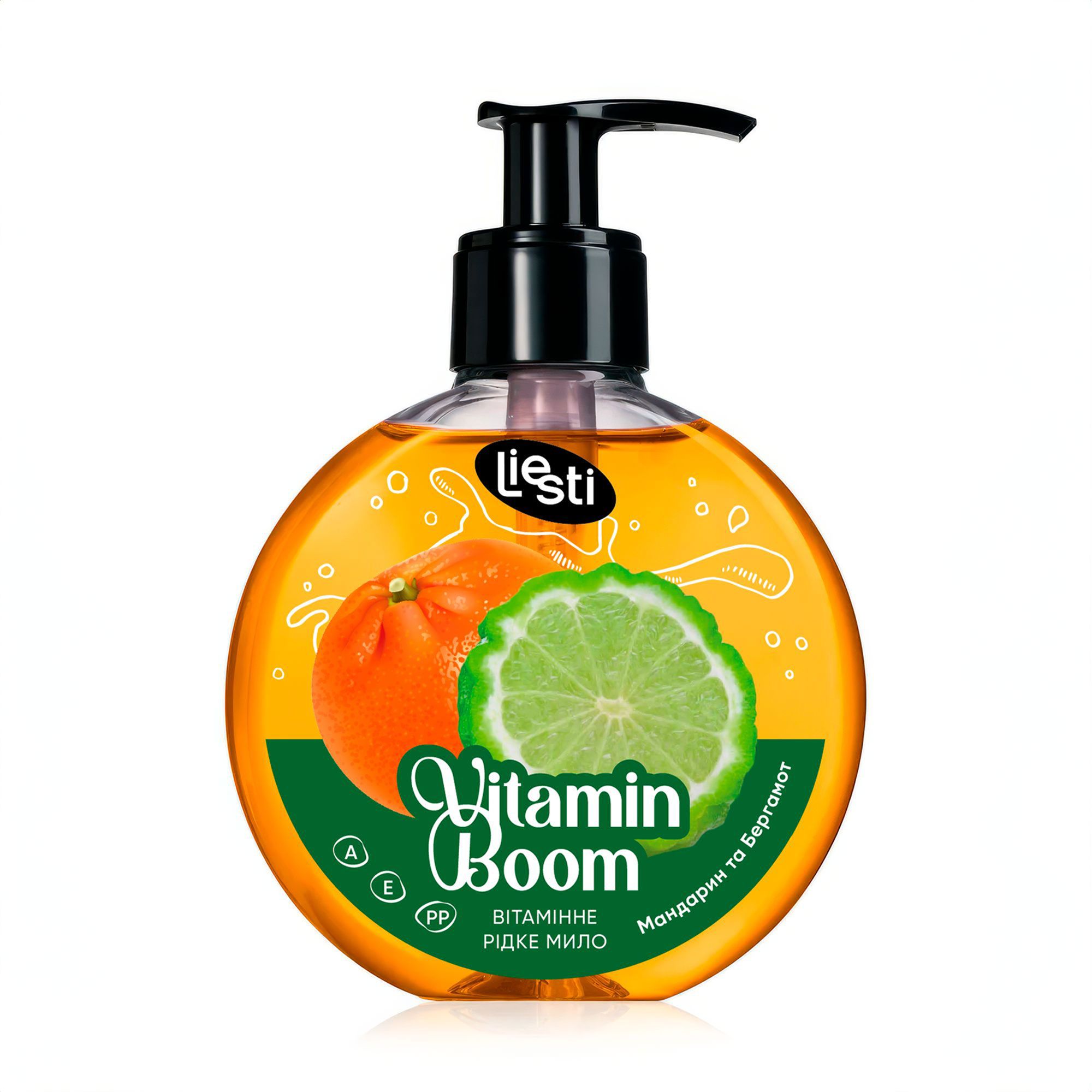 Вітамінне рідке мило Liesti Vitamin Boom Liquid Soap Мандарин та ...