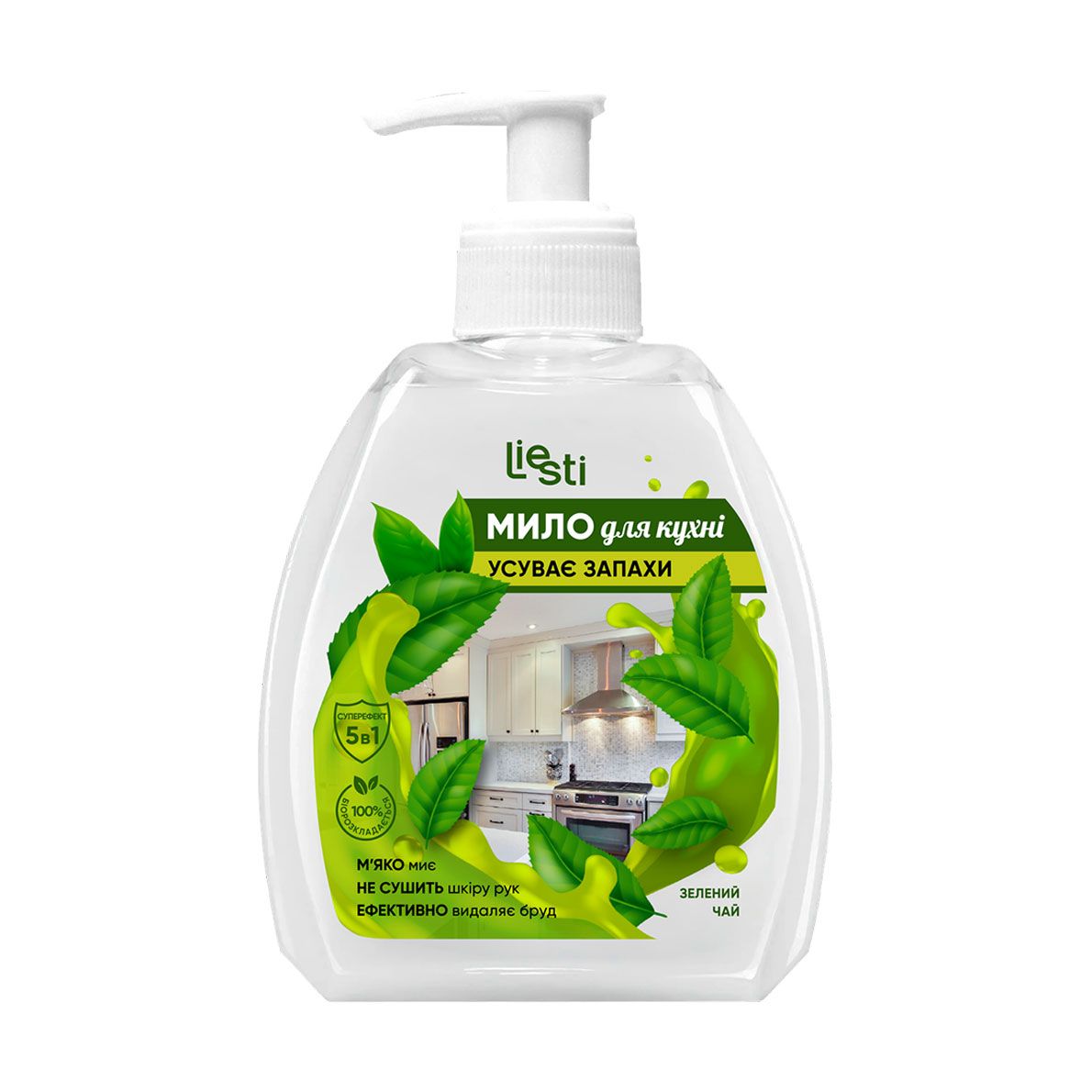 Мыло для кухни устраняющее запахи Liesti Зеленый чай, 300 мл - купить ...