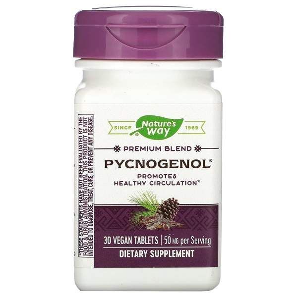 Пікногенол Nature's Way Pycnogenol Pine Bark Extract 50 mg 30 Tabs ...