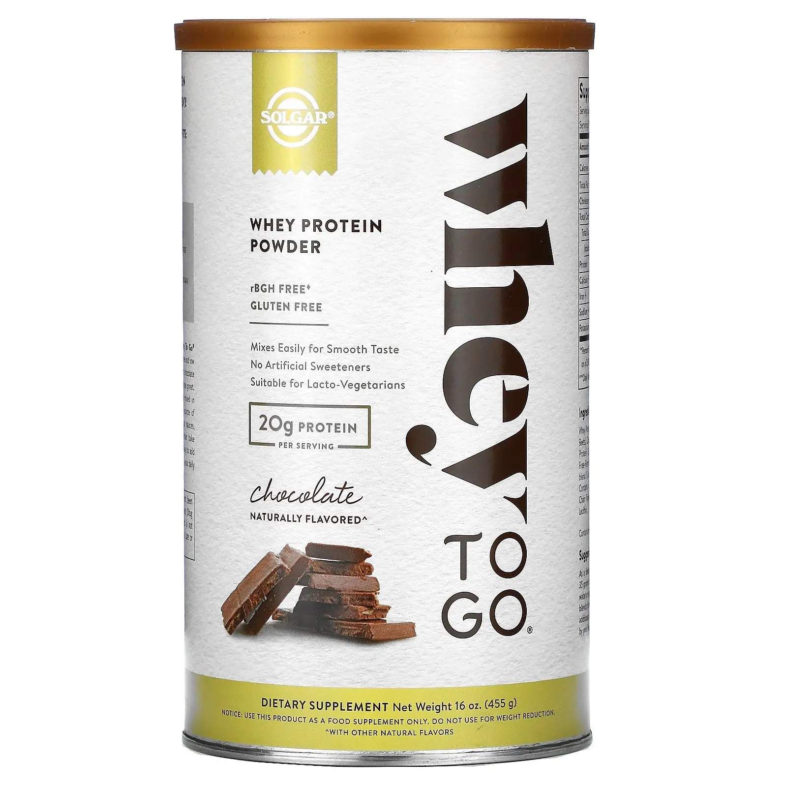 Протеїн Solgar Whey To Go Whey Protein Powder 16 oz 453,5 g /13 ...