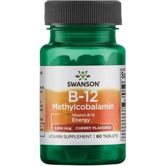 Вітамін Б12 Swanson Vitamin B-12 Methylcobalamin 2500 mcg 60 Tabs ...