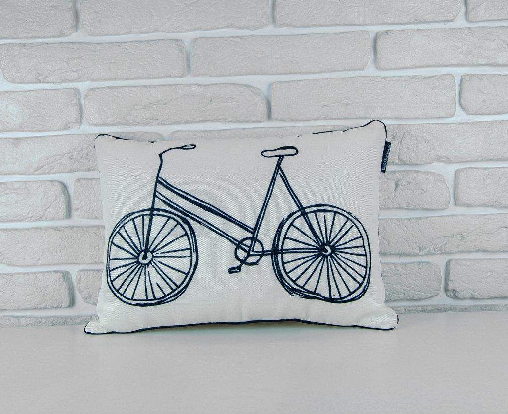 Подушка интерьерная с мешковины Велосипед 45x32 см (43PHB_AW001_WH ...