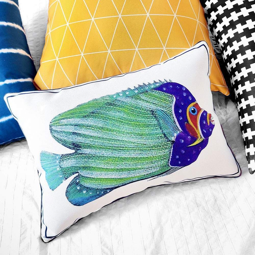 Подушка интерьерная с мешковины Рибка 45x32 см (43PHB_SEA009) (959609 ...