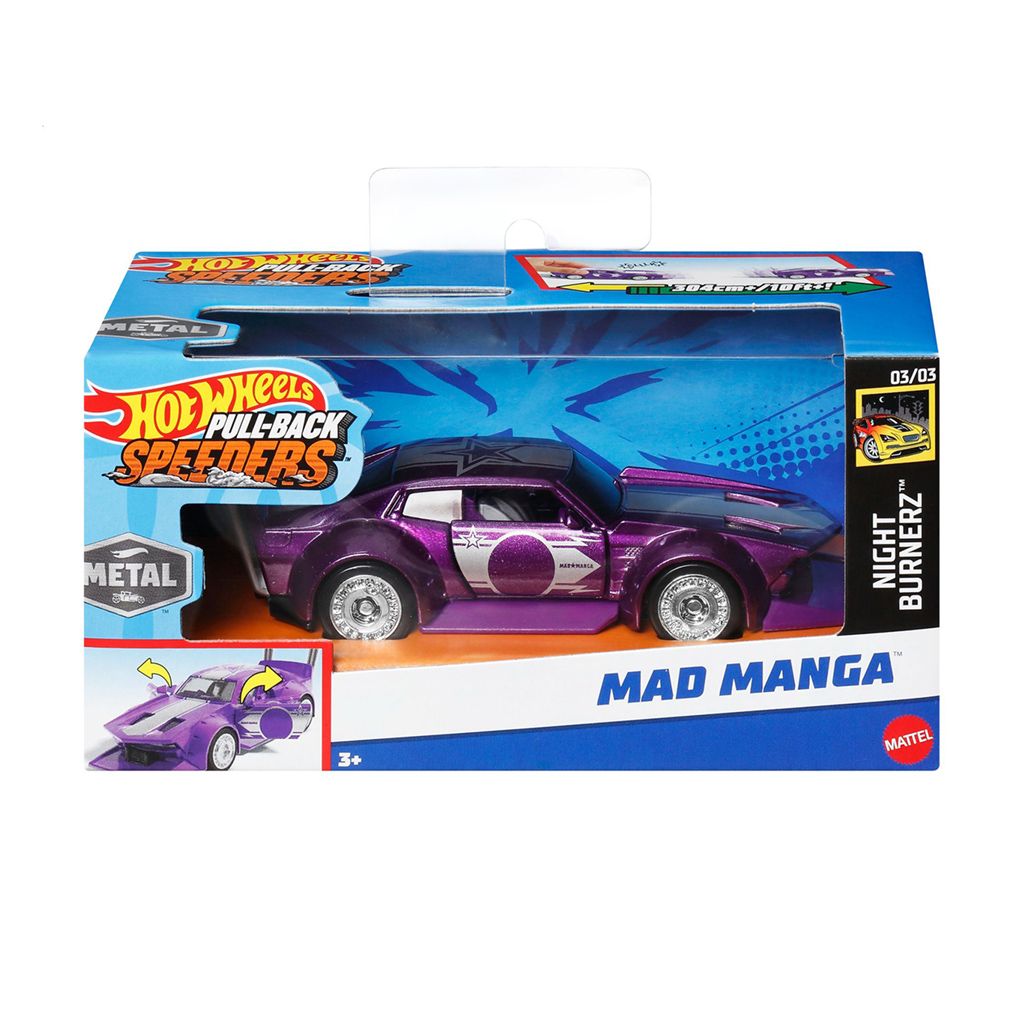 Інерційна автомодель Hot Wheels Pull-Back Speeders Mad Manga ...