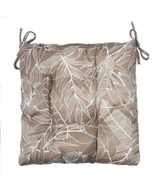Подушка для стільця Прованс Macao листок 40х40 см Бежевий/білий (1169 ...