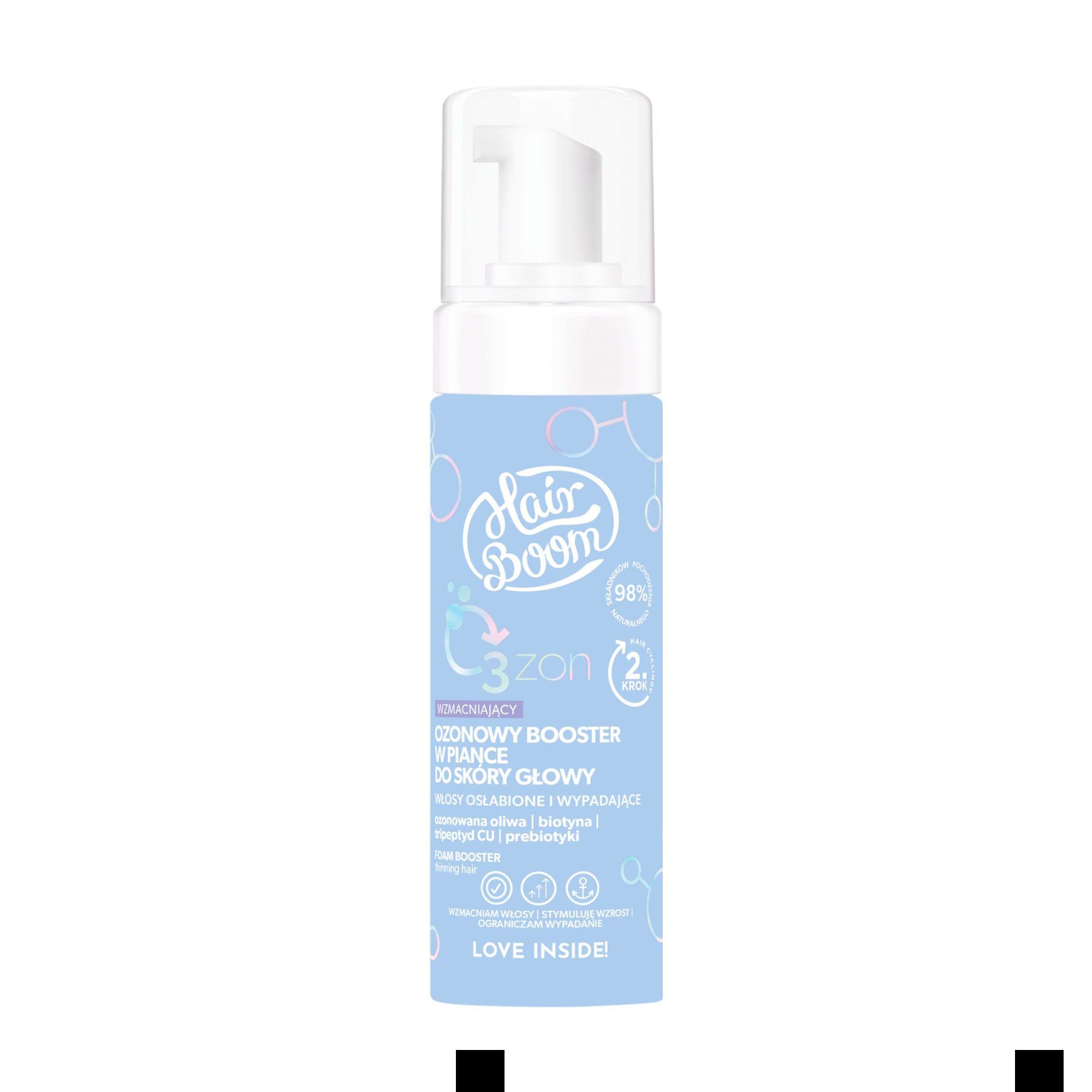 Укрепляющая озоновая пенка-бустер для кожи головы Body Boom Hair Boom ...