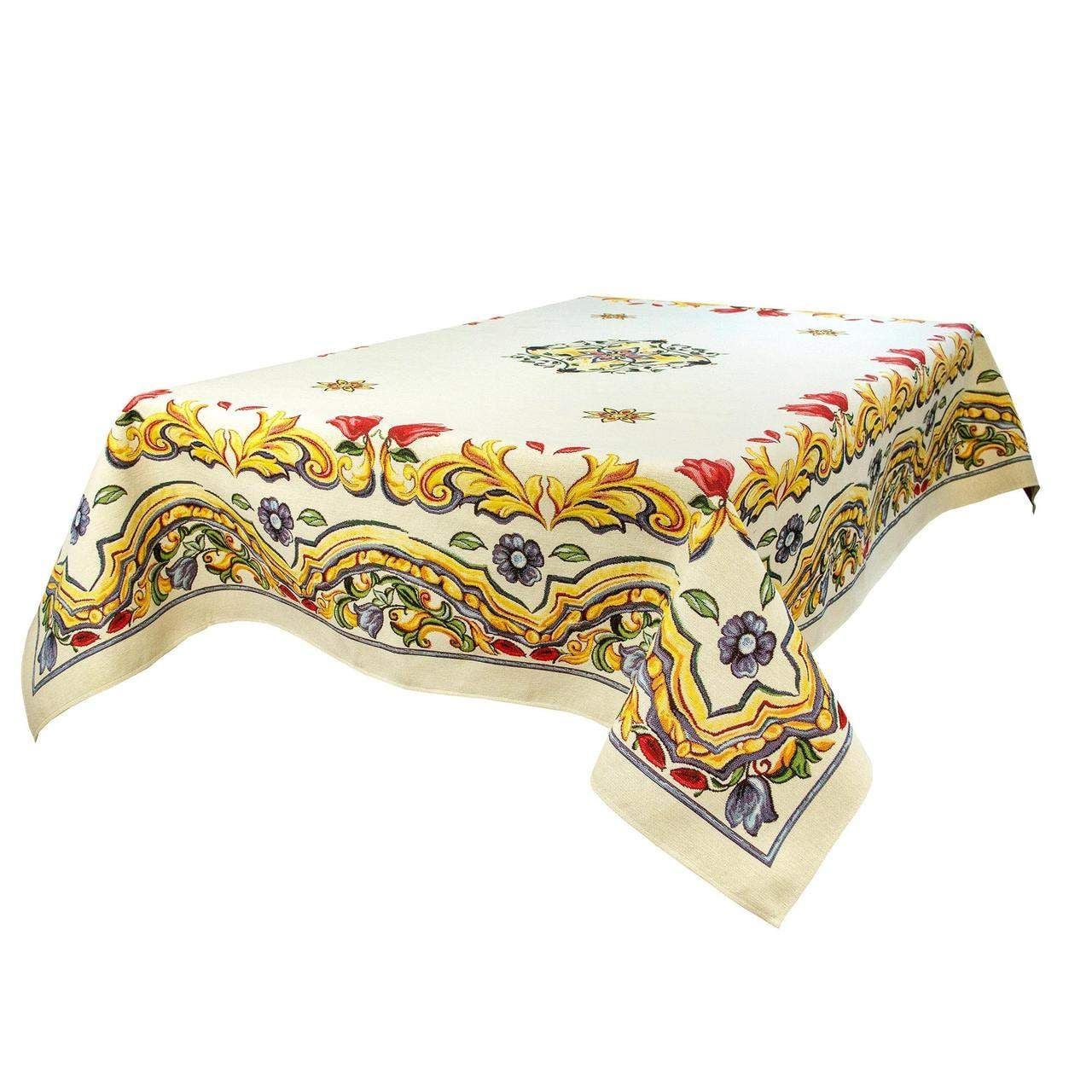 Скатерть Maystat Ажулезу гобеленовая 138х240 см желтая (0002-P240) (970475) — купить на EVA.UA ...