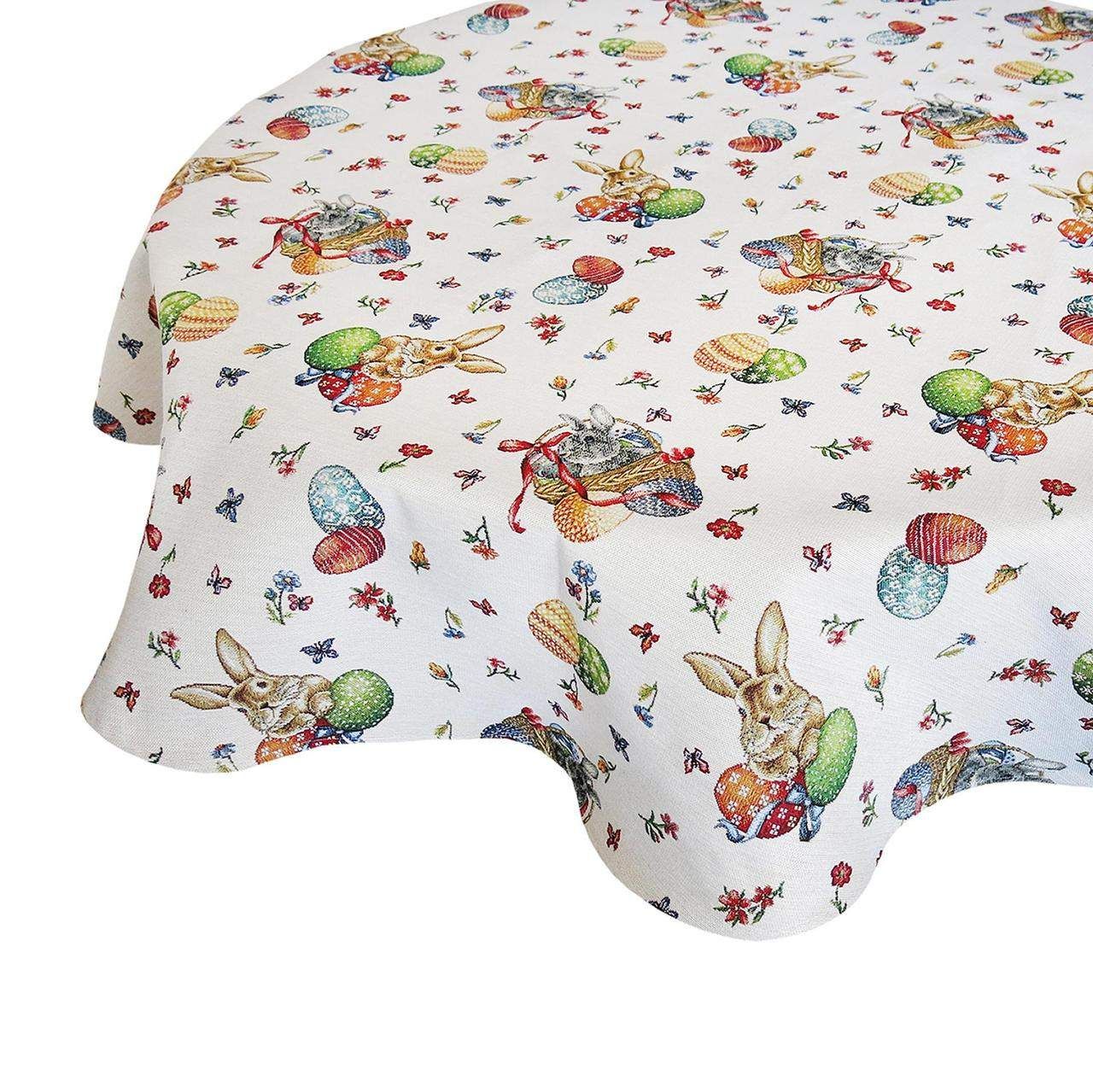 Скатертина Maystat Веселі Кролики гобеленова 137х240 см бежева (0021-O140-240) (970868) — купити ...