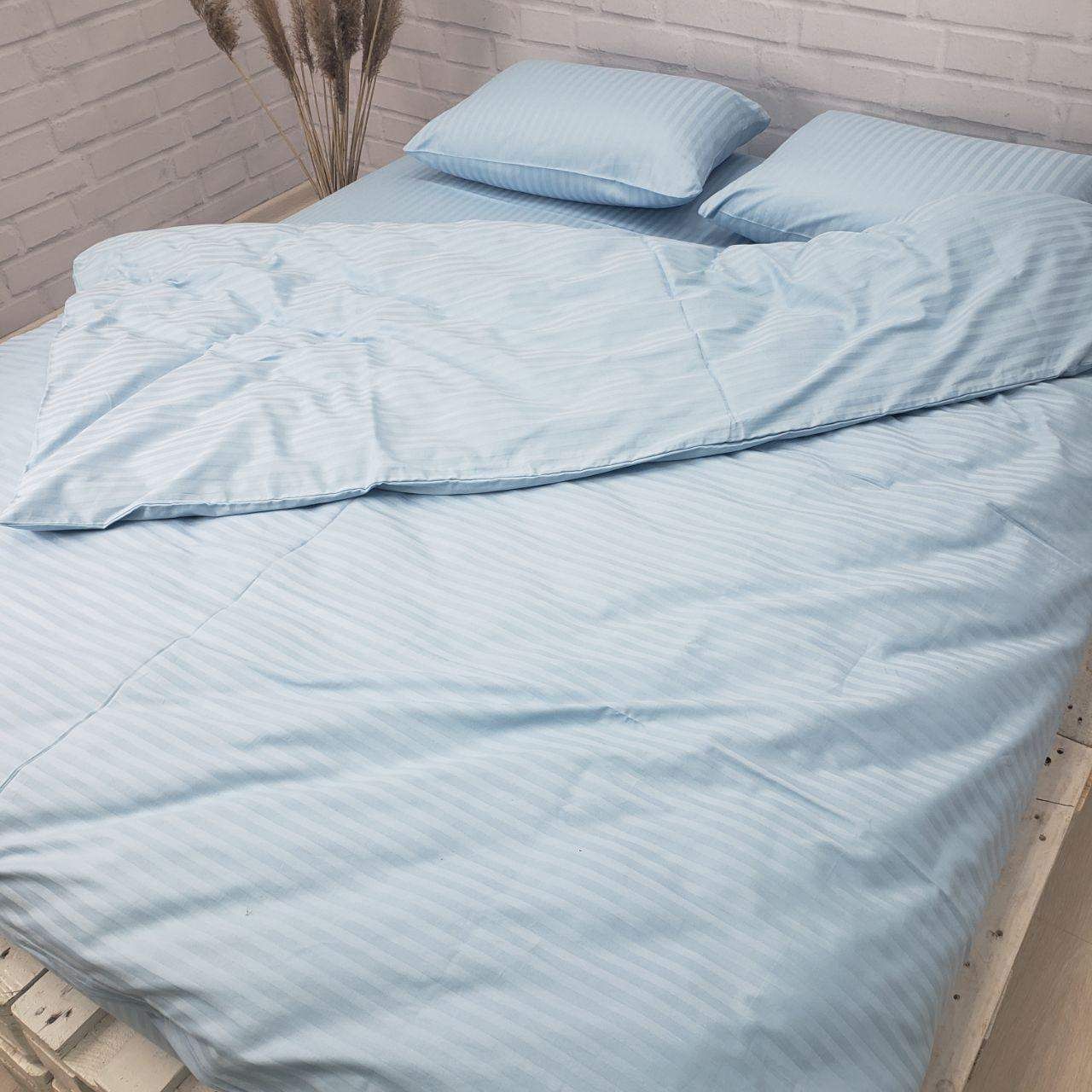 Комплект постільної білизни Страйп-сатин сімейний наволочки 70х70 ...