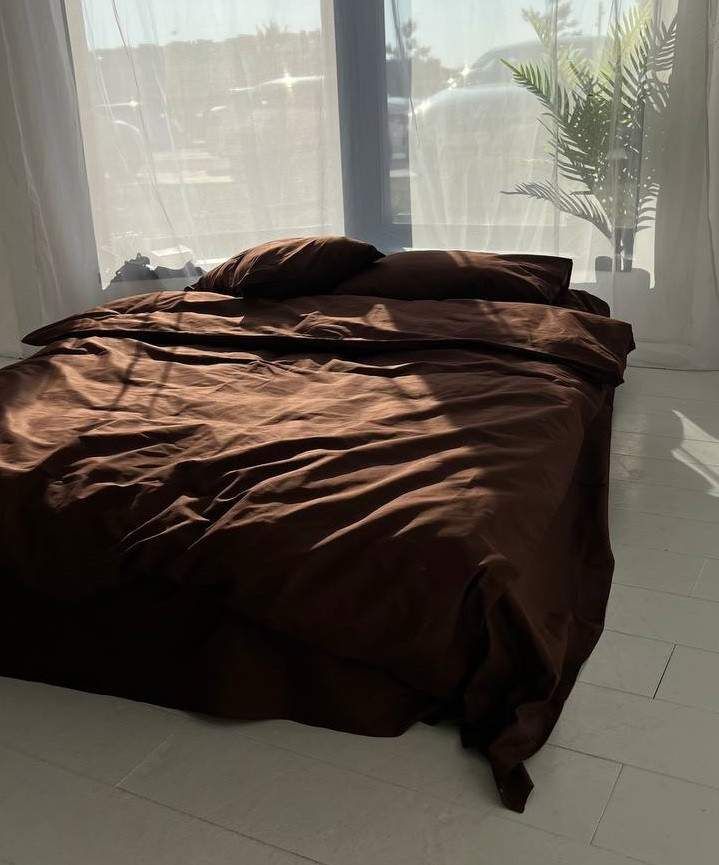 Простыня евро 220х240 Бязь Gold Luxe коричневый (972810) — купить на ...