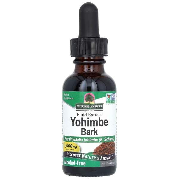 Йохимбе Nature's Answer Yohimbe Bark 1000 mg Alcohol-Free 30 ml /30 servings/ (973541) — купить ...