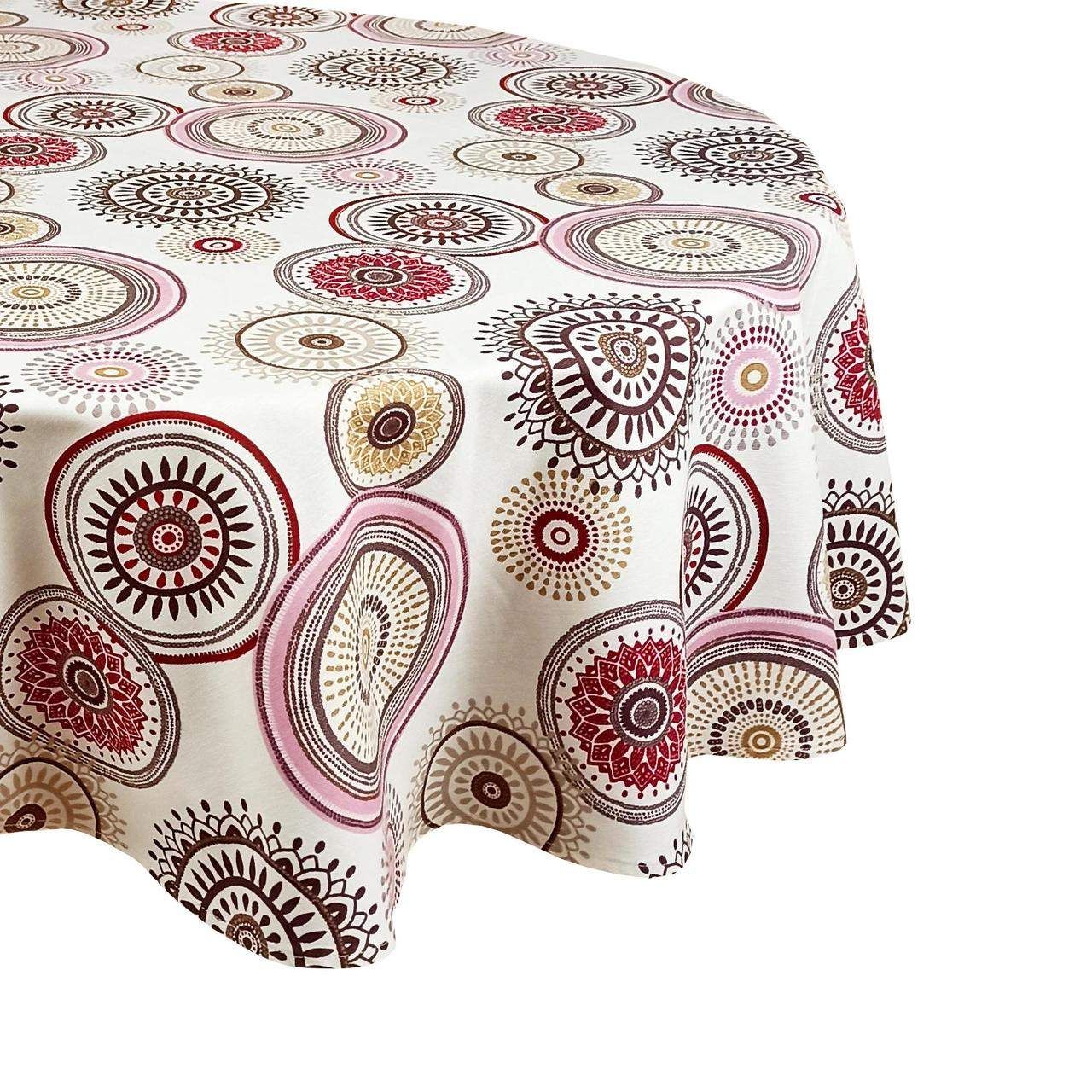 Скатерть Maystat Мандала с тефлоновым покрытием 160х250 см молочная (0051-O160-250) (974122 ...