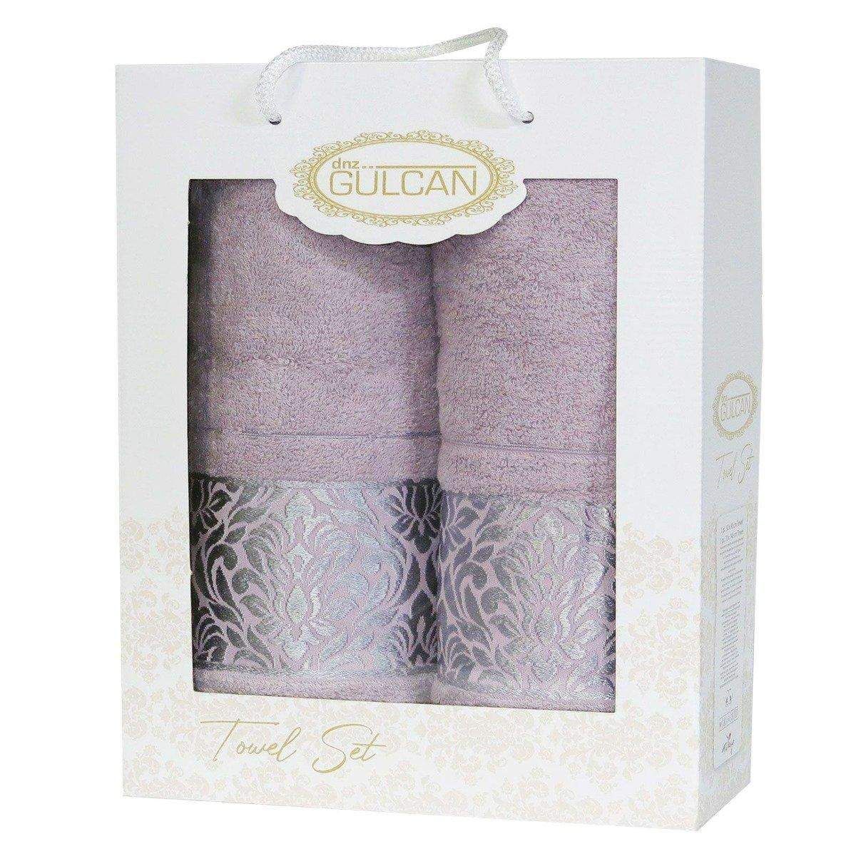 Набір рушників Gulcan Cotton Flower Ornament Leylak 50x90 70x140 975097 — купити на Eva Ua