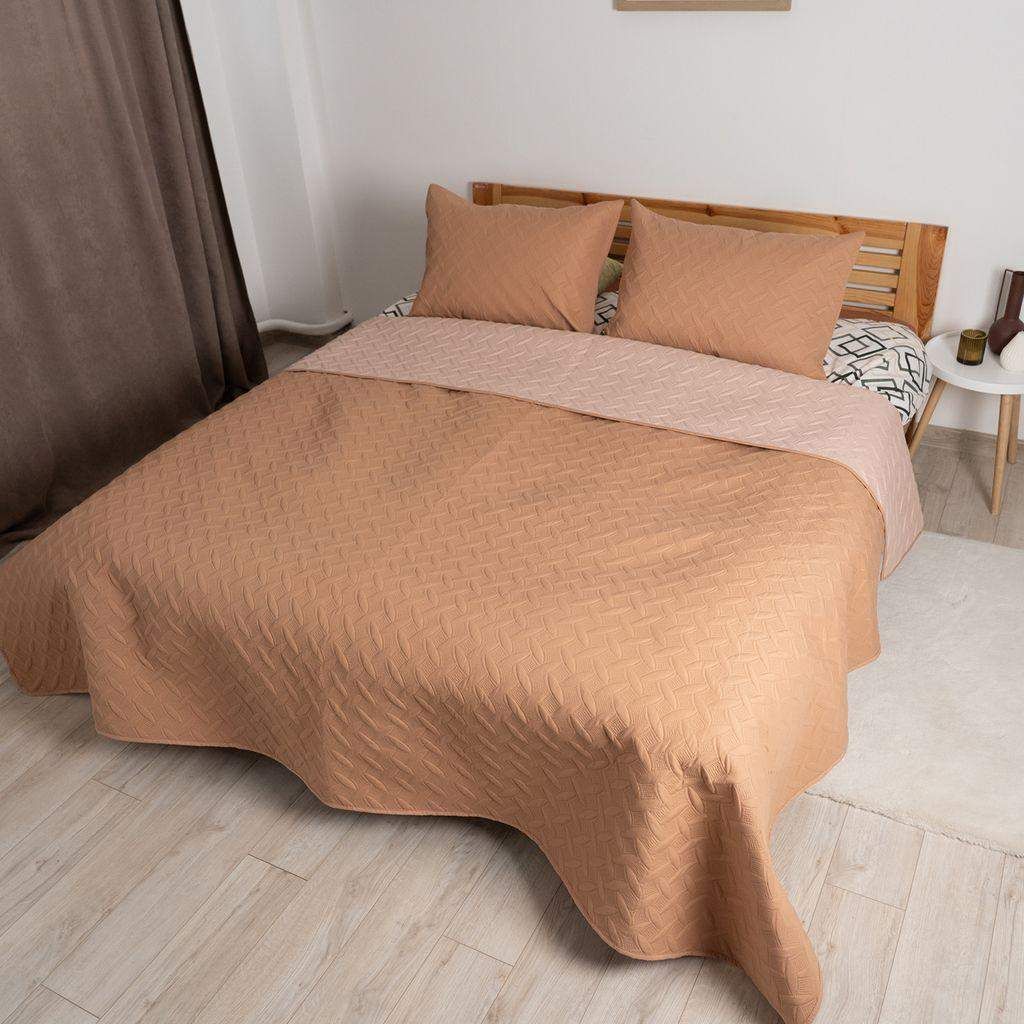 Покривало ТЕП Vintage 150 210 см 1шт наволочка 50 70 см 1шт Кофейний Вінтаж 975867