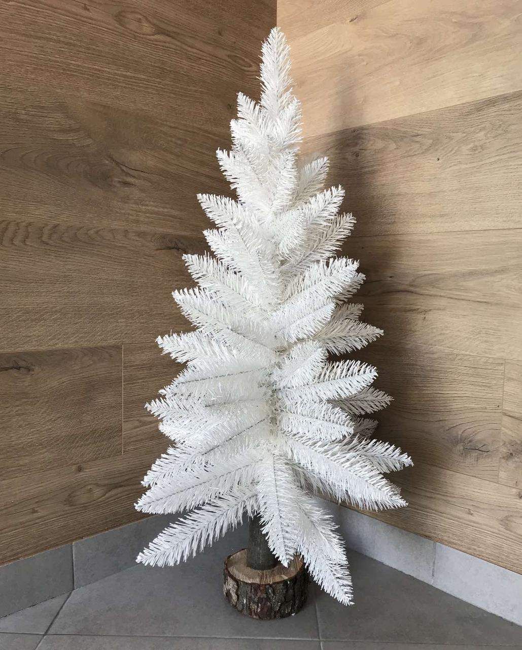 Настільна штучна ялинка Elegant 85см на пеньочку біла (976445) — купити ...